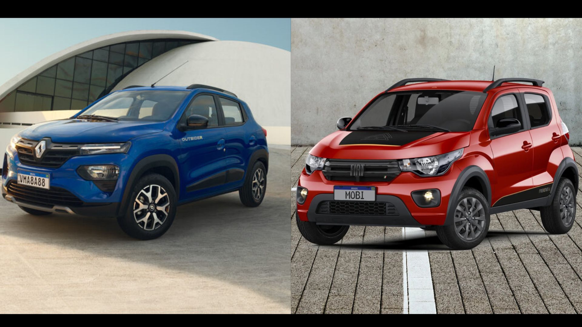 Comparativo - Renault Kwid x Fiat Mobi